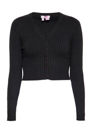 Mymo kurze Strickjacke Damen schwarz