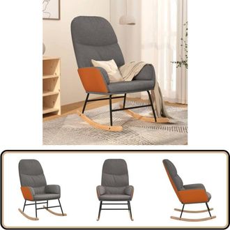 vidaXL Schaukelstuhl Hellgrau Stoff - Schaukelstuhl - Relaxsessel - Gartenstuhl - Esszimmerstuhl - Lounge Chair