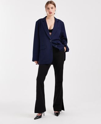 Pieces Blazer oversize ajusté - Bleu marine