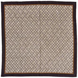 Gucci Foulard en soie Pre-owned GG Supreme - Femme - Pre-owned - Brun - Taille: ONE Size