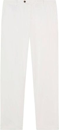 Brooks Brothers Homme, Pantalons, Blanc, Taille: W40 Chino en Twill de Coton Stretch