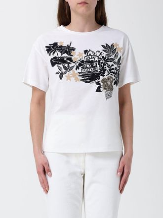 Ermanno Scervino T-shirt en coton avec imprim&eacute; logo et application de strass