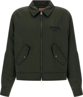 Kenzo Homme, Vestes, Vert, Taille: XL Blouson rembourré Boke Flower