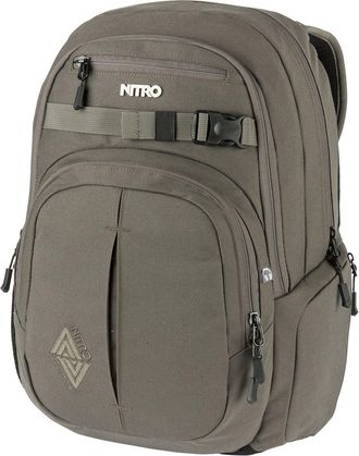 Nitro Chase Rucksack, Schulrucksack mit Organizer, Schoolbag, Daypack mit 17 Zoll Laptopfach, Waxed Lizard, 35L
