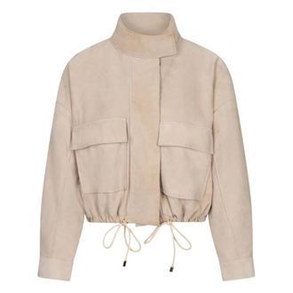 Ibana Femme, Vestes, Beige, Taille: 38 FR Jigo Suede Jacket