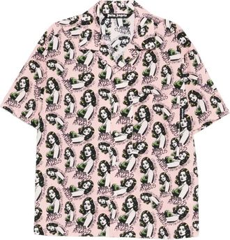Palm Angels Homme, Chemises, Rose, Taille: XL Short Sleeve Shirt
