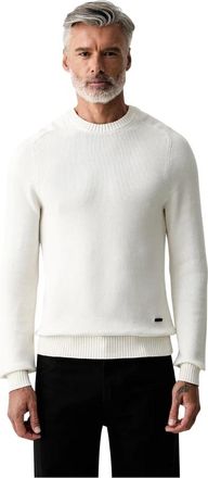 Hackett Baumwoll-Rundhals-Pullover - - Knitwear - Herren - Beige - L