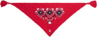Moncler Moncler Embroidered Floral Scarf, Women, Red, Size: One Size