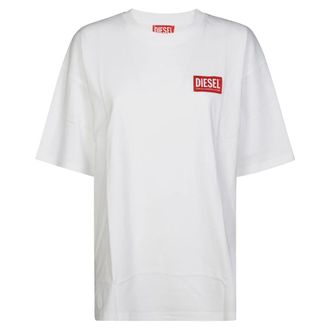 Diesel Homme, Tops, Blanc, Taille: M T-shirt Casual en Coton pour Homme