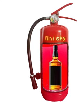 Generico Feuerl&ouml;scher f&uuml;r Weinflaschen, Feuerl&ouml;scher f&uuml;r Weinkisten, vielseitiger tragbarer Flaschenhalter, kreative Aufbewahrungsbox f&uuml;r Kaffee und Whisky, au