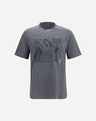 Brunello Cucinelli Cotton printed T-shirt Male XXL