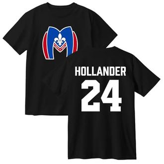 Generic Heated Rivalry Merch Shane Hollander T-shirt en coton pour homme et femme &agrave; manches courtes col rond d&eacute;contract&eacute; tendance, Noir, XXL