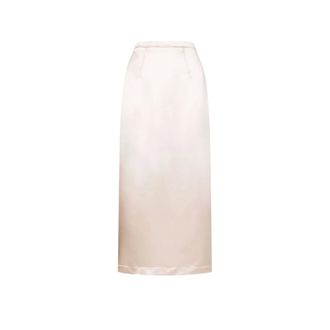 Philosophy di Lorenzo Serafini Femme, Jupes, Rose, Taille: 34 FR Longuette Satin Skirt