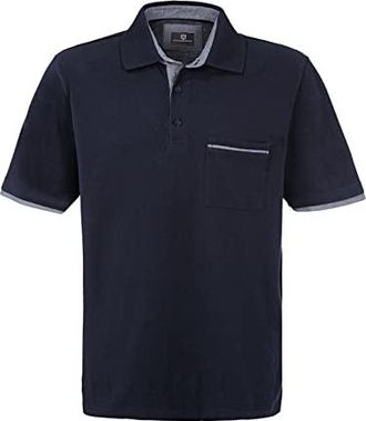 Jan Vanderstorm Homme Polo Melker Bleu Foncé, 7XL (XXXXXXXL) - 80/82