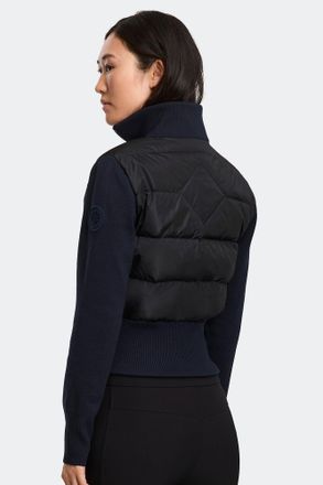 Canada Goose HyBridge Strickjacke mit breiter Steppung und Tonal Disc