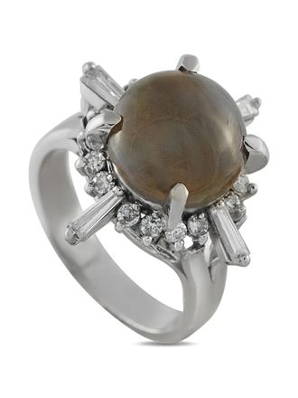 Luxury Bazaar diamond platinum ring - Silber