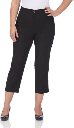 KjBrand KjBRAND Damen Bea 7/8 Hose, Schwarz, 52 Große Größen EU