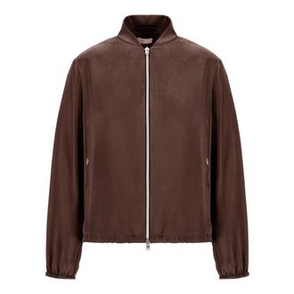Herno Zip-Up Satin Jacke - - Jackets - Damen - Braun - S