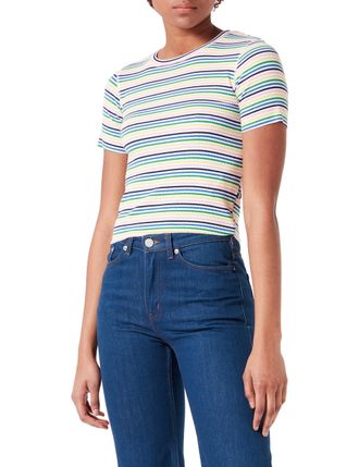 LTB Jeans Jeans Damen Hogaza Top, Colorful Stripes 5186, XS