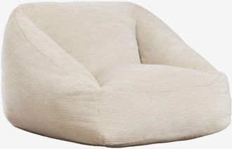 Sklum Sklum - Fauteuil Thiago en velours c&ocirc;tel&eacute; &x2194&xFE0E 90 cm