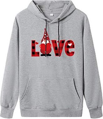 Generic 2026 Chandail &agrave; capuche imprim&eacute; de No&euml;l &agrave; manches longues pour femmes, gris, XL