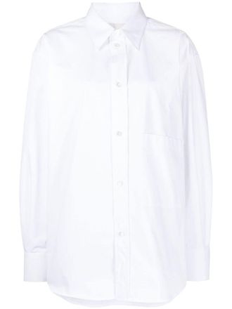 R&oacute;he chemise en coton &agrave; coupe oversize - Blanc