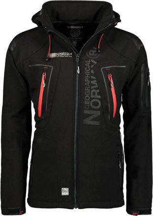 Geographical Norway Geographical Norway - Techno Softshelljacke f&uuml;r Herren (Schwarz/Orange)