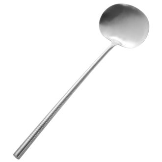 Cabilock Edelstahl Schaufel Spatel Mit Langem Griff Wok-spatel Aus Edelstahl Kochspatel Praktischer K&uuml;chenspatel K&uuml;chen-wok-spatel Koch-wok-wender