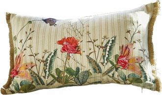 Loberon Kissenh&uuml;lle Floriania, aufwendig Bestickt, erhabene Textur, l&auml;ndlicher Charme, Kissenbezug, Wohn-Accessoire, Baumwolle, Acryl, Jute, bunt