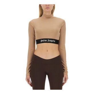 Palm Angels Damen, Oberteile, Beige, XSGr&ouml;&szlig;e