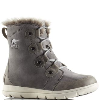 Sorel Damen-Winterstiefel, SOREL EXPLORER JOAN, Grau Quarry X Black, Gr. 41 EU
