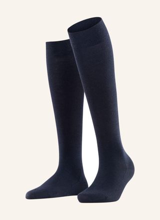 Falke Kniestr&uuml;mpfe Softmerino Mit Merinowolle blau