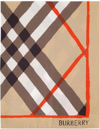 Burberry Argyle Check Seidenschal - - Accessories - Damen - Mehrfarbig - ONE SIZE