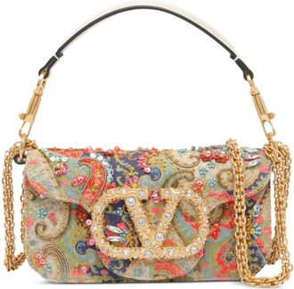 Valentino Garavani mini sac porté épaule Loco à VLogo Signature - Vert