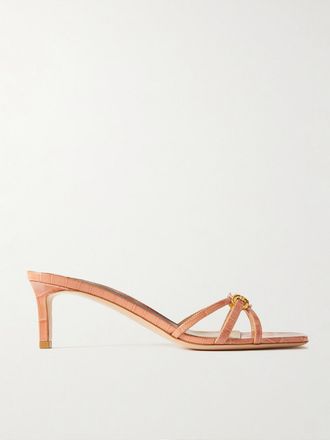 Tom Ford Sac &Agrave; Main En Cuir Effet Croco &Agrave; Ornement - Rose