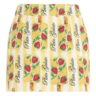 Philipp Plein Femme, Jupes, Jaune, Taille: 40 FR Mini-jupe Plein Gelato