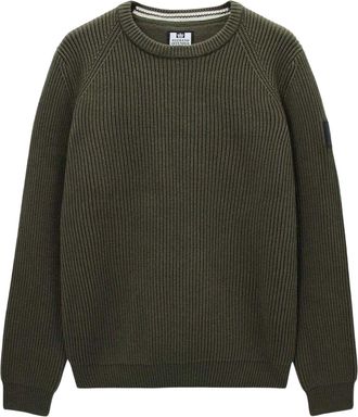 Weekend Offender Herren Morello Rippenstrickpullover (Gr&uuml;n)