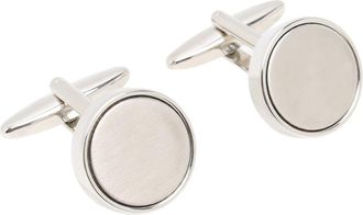 Lindenmann Runde Manschettenkn&ouml;pfe mit geb&uuml;rsteter Einlage in