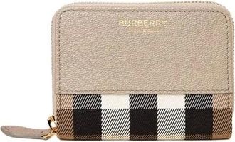 Burberry Mini Zip Around - Femme - Accessoires - Beige - Taille: ONE Size