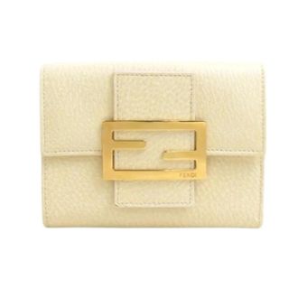 Fendi Portefeuille Pre-owned &agrave; trois volets - Femme - Pre-owned - Beige - Taille: ONE Size