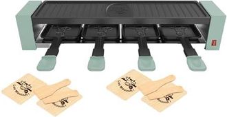 Little Balance 8943 Raclette 4 Meuuuh...!, Appareil &agrave; raclette, Jusqu4 personnes, Grill amovible, 4 spatules + 4 planchettes Meuuuh, Sans PFAS, Antiadh&eacute;sif, 800W, Sa