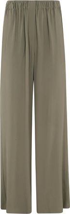 Federica Tosi Femme, Pantalons, Vert, Taille: 34 FR Pantalone Fluido Crepe De Chine