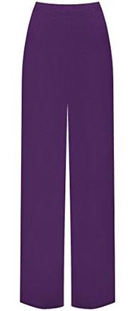 WearAll Pantalon Palazzo évasé et élastiqué - Pantalons - Femmes - Pourpre - 52-54