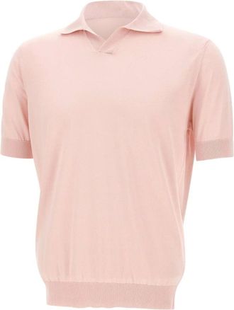 FILIPPO DE LAURENTIIS Homme, Tops, Rose, Taille: 4XL Polo &agrave; Col en V