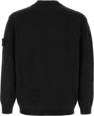Stone Island Cotton-Elastane Crew-Neck Sweater - Black