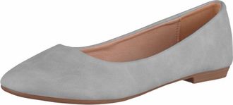 Elara Damen Ballerina Bequeme Slip Ons Flach Chunkyrayan Neu B3039H-BL Grey 42