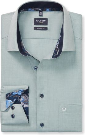 Olymp Herren Oberhemd Langarm Luxor,Faux Uni,465 Modern Fit 20,13 New Kent,kitt 75,40