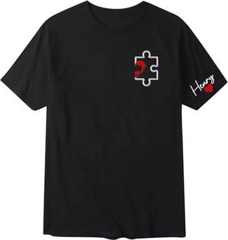Generico T-shirt de la Saint-Valentin 2026 avec imprim&eacute; graphique personnalisable, t-shirt &agrave; manches courtes avec design unique pour lui, chemise &agrave; manches cou