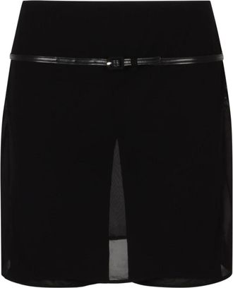 Courr&egrave;ges Femme, Jupes, Noir, Taille: 36 FR Skort en jersey ceintur&eacute;e