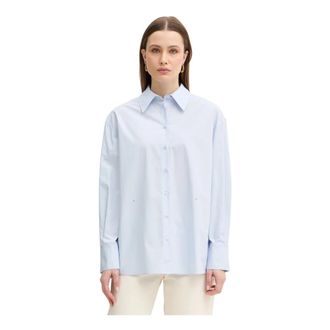 Twinset Langarm Hemd mit Kn&ouml;pfen - - Blouses & Shirts - Damen - Blau - L